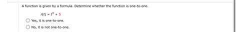 Solved A Function Is Given By A Formula Determine Whether