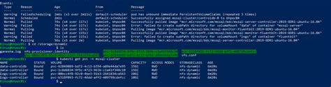Kubernetes AZDATA BDC CREATE Stuck Control Containers Pending Scheduling Error On NFS PVC
