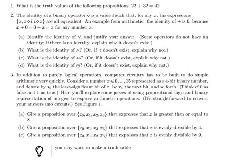 Solved 1 What Is The Truth Values Of The Following Chegg Com
