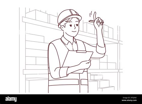 Confident Engineer Stock Vector Images Alamy