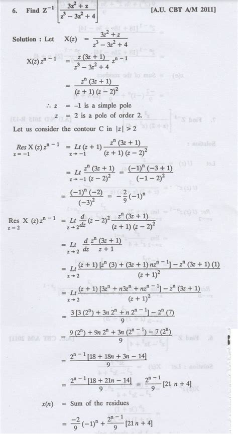 inverse z transform methods