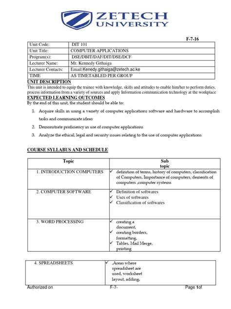 computer applications pdf spreadsheet computing
