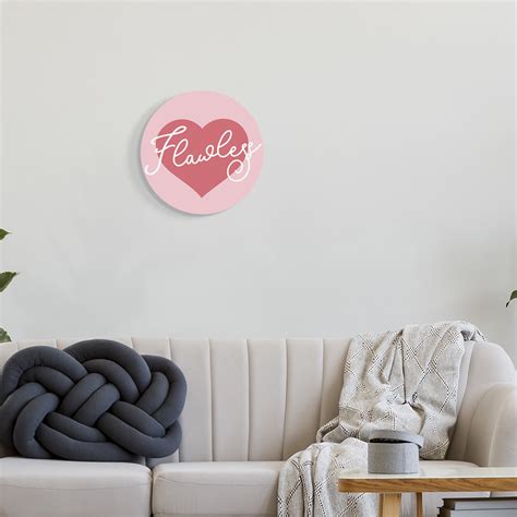 Stupell Industries Pastel Pink Flawless Adorable Cursive Script Heart By Daphne Polselli