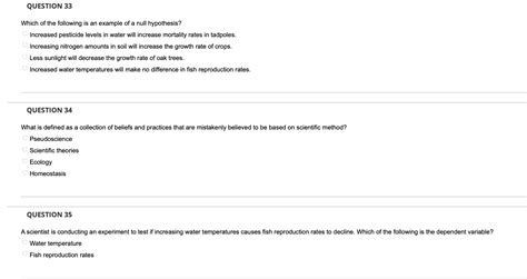Solved Which Of The Following Is An Example Of A Null Chegg Com