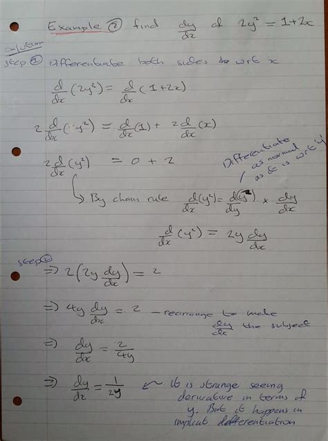 A2 Differentiation Implicit Differentiation Part 2 Alevelmathematicsnotes