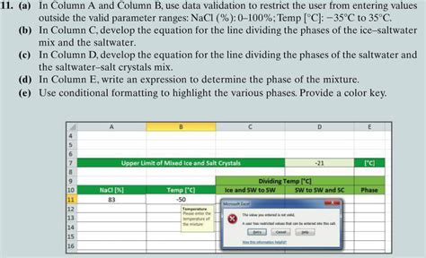 Solved In Column A And Column B Use Data Validation To Chegg Com