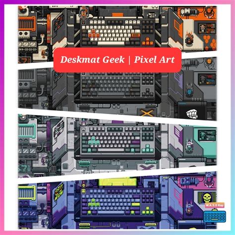 Geek Deskmat Pixel Art Pad Trải Bàn Geek Pixel Art Thảm Trải Bàn