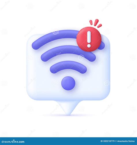 D Wireless Or Wifi Illustration Bad Connection Concept Lost Network Wifi Error Internet