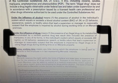 Thc Testing Threshold From The Drug Free Workplace Thing In Policy And Procedures Just So You