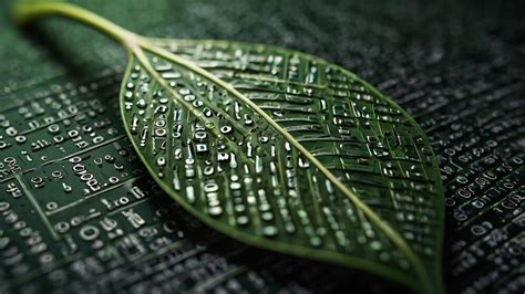 Binary Leaf Icon Premium Ai Generated Image