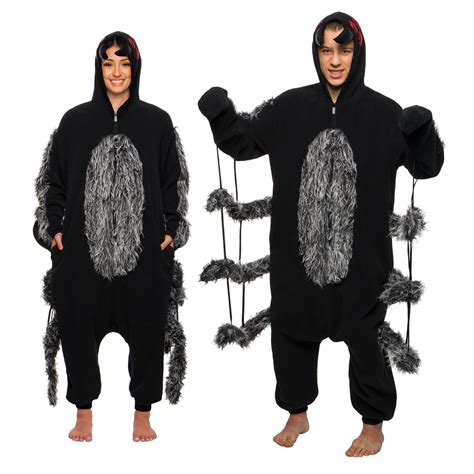 Furry Tarantula One Piece Plush Adult Spider Costume Jumpsuit By