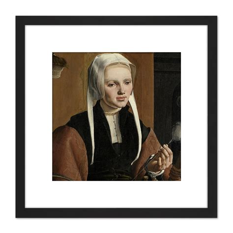 Heemskerck Portrait Couple Anna Codde 8x8 Inch Square Wooden Framed