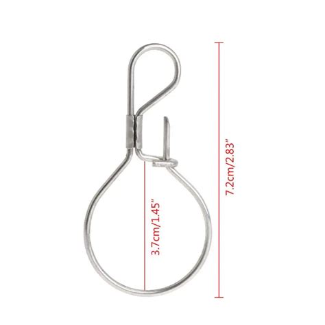 라이브 물고기 잠금 스테인레스 스틸 버클 낚시 태클 스냅 휴대용 액세서리낚시 로프 Aliexpress