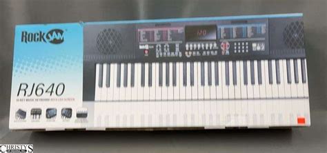 Rock Jam Rj640 61 Key Music Keyboard With Led Screen Approx 32 L