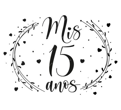 Premium Vector Mis 15 Anos Lettering For Quinceanera Celebration