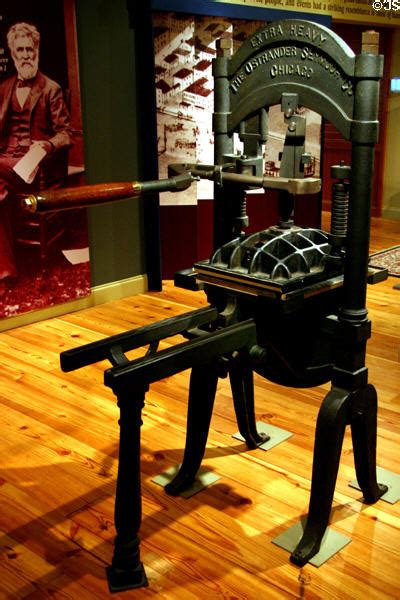 Printing Press By Ostrander Seymour Of Chicago Such As Used By Clemens