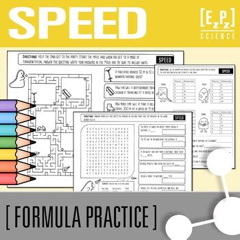 Calculating Speed Science Bundle By EzPz Science TpT