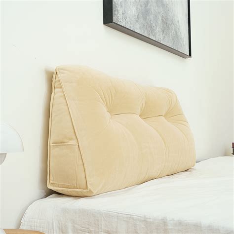 Yeerswag Twin Size Triangular Bed Pillow Velvet Soft Detachable With