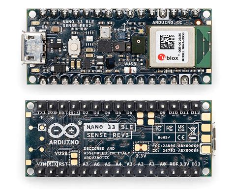 Arduino Nano BLE Sense Rev переключается на BMI и BMM IMU датчик температуры и