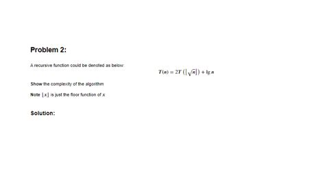 Answered Problem 2 A Recursive Function Could Bartleby