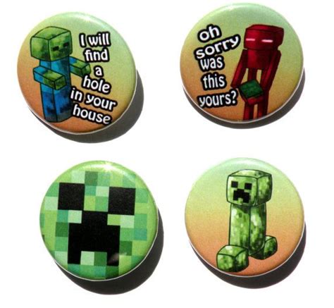 Minecraft Button Pack 650 Artisan Craft Crafts Geek Stuff