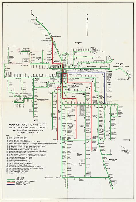 Transit Maps Historical Map Lines Of The Utah Light And Traction Co