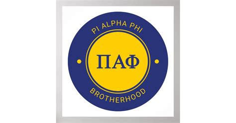 Pi Alpha Phi Badge Poster Zazzle