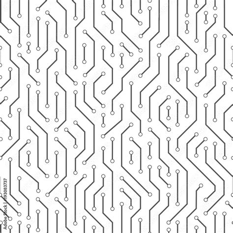 Technology Seamless Pattern From Line Connections Abstract Information Connectivity Background