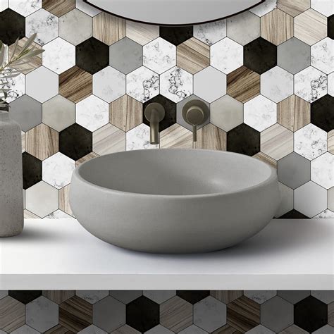 Vinyl For Furniture With Tiles Of Wood And Ceramic