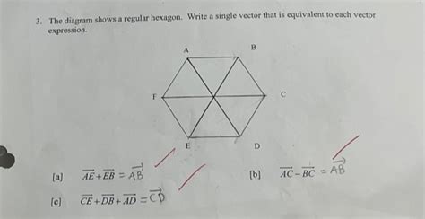 Solved The Diagram Shows A Regular Hexagon Write A Chegg