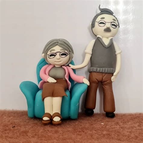 خرید و قیمت عروسک پدر بزرگ مادر بزرگ ، عروسک مادر بزرگ ، فیگور ، مجسمه