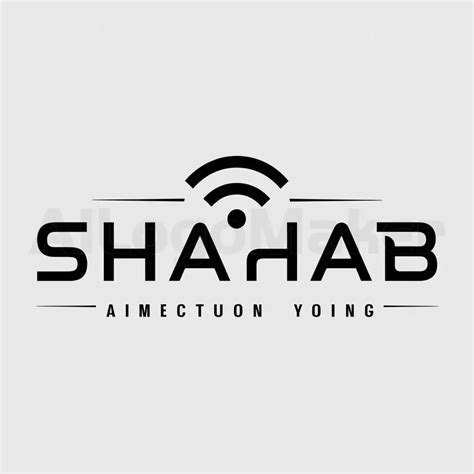 logo design for shahab modern wifi symbol with clear background ai