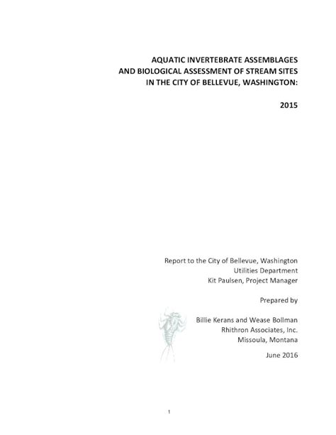 Pdf Aquatic Invertebrate Assemblages And Biological Representative Of The Tolerance Of A