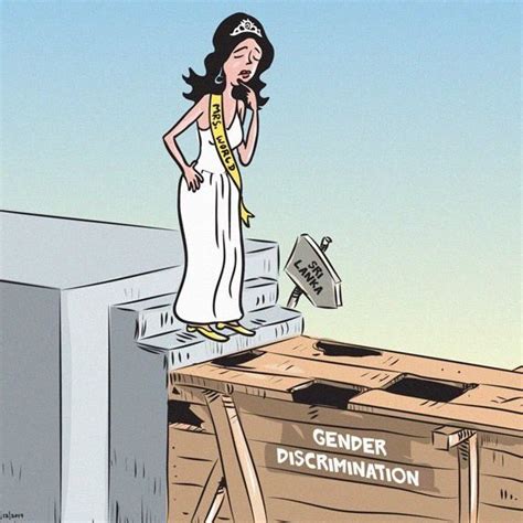 Gender Discrimination Cartoon By Awanthaartigala Lka Srilanka
