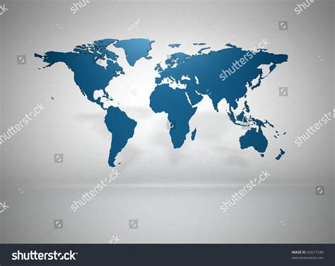World Map D Render Stock Illustration