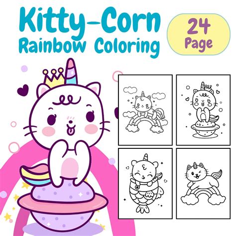 Coloring Page Kitty Corn
