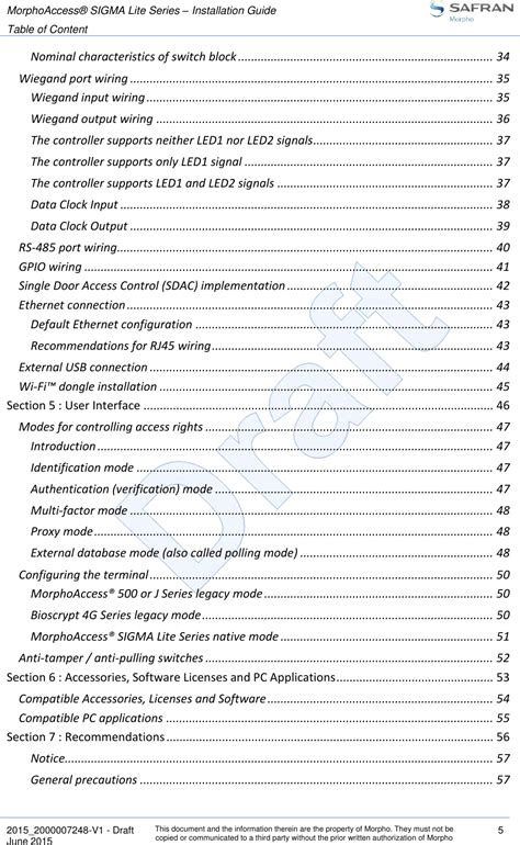 Safran Identity And Security Mphac001a Control Access Terminal User Manual