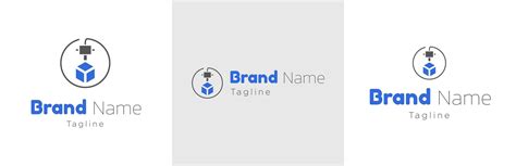 Premium Vector 3d Printer Logo Design Set Three Dimensional Printing Symbol Modern