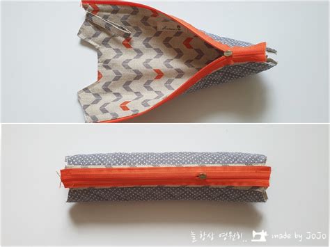 작은 삼각 필통 만들기 과정샷 And 동영상 And 무료패턴 도안 네이버 블로그