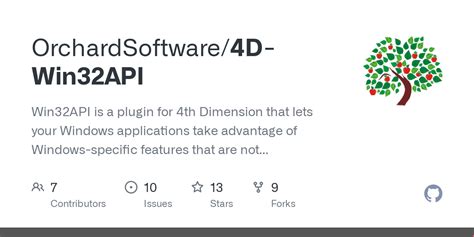Github Orchardsoftware4d Win32api Win32api Is A Plugin For 4th