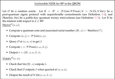 Figure 5 From Unclonable Non Interactive Zero Knowledge Semantic Scholar