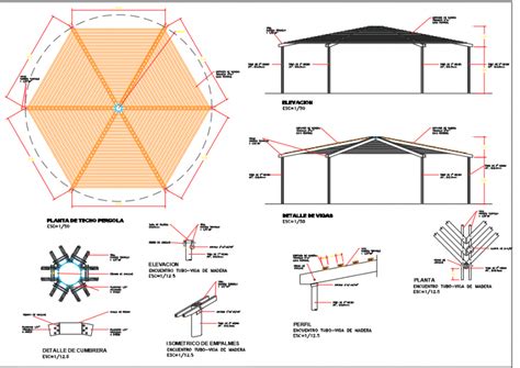 Roofing Structure Detail 2d View Layout Plan And Elevation Autocad File Cad Drawing Autocad