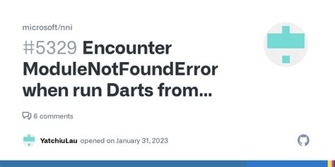 encounter modulenotfounderror when run darts from example · issue 5329