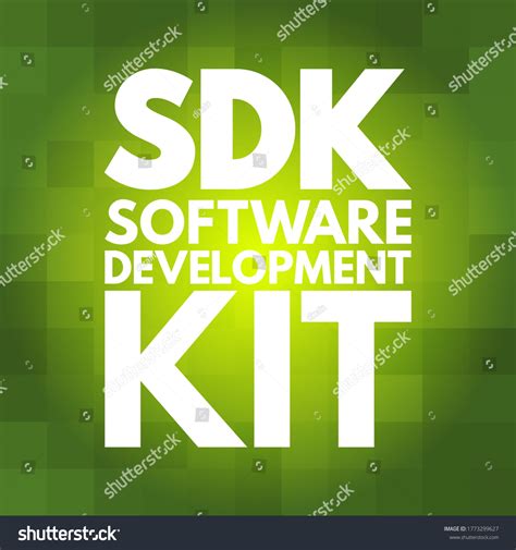 Sdk Software Development Kit Collection Software Stock Vector Royalty