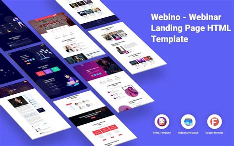 Webino Webinar Landing Page Website Template Website Template Landing Page Landing Page Html