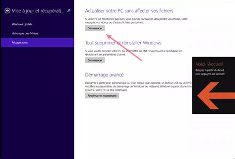 Réinitialiser Windows 8