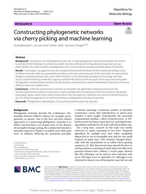 pdf constructing phylogenetic networks via cherry picking and machine