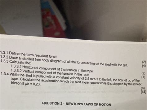 131 Define The Term Resultant Force Studyx