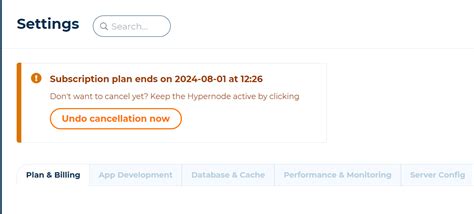 How To Cancel Your Plan — Hypernode Documentation