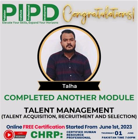 talha zia on linkedin hrtraining pipd learning chrp growth